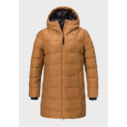 Sch&ouml;ffel Parka SCH&Ouml;FFEL "Urban Ins Parka Style Boslix WMS", Damen, Gr. 36, braun (4745, braun), Oberstoff: 63% Nylon, 37% Baumwolle; Futter: 100% Polyester, relaxed fit, hoch geschlossener Ausschnitt, Jacken Parka