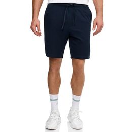 Shorts INDICODE "INCowell Shorts Plain", Herren, Gr. XL, N-Gr, sky captain, Web, Obermaterial: 62% Polyester, 33% Viskose, 5% Elasthan, unifarben, regular fit kniefrei, Hosen Shorts