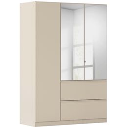 Dreht&uuml;renschrank Rauch "Kleiderschrank Schrank Garderobe W&auml;scheschrank Schlafzimmer JOEL", beige (champagner), B:136cm H:197cm T:54cm, Holzwerkstoff, Schr&auml;nke, Dreht&uuml;renschrank, mit zwei Schubladen, mit Push-to-Open Funktion MADE IN GERMANY