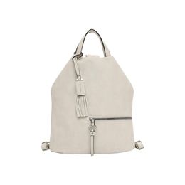 Rucksack Tamaris "Rucksack TAS Nele", Damen, Gr. B/H/T: 34cm x 32cm x 20cm, beige (ecru 320), Obermaterial: 60% Polyurethan PU. 40% Polyester PES., Rucks&auml;cke Rucksack