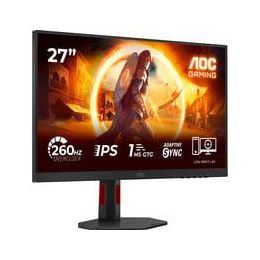 AOC 27G4ZRE, Gaming-Monitor 68.5 cm (27 Zoll), schwarz, FullHD, Fast-IPS, HDMI, DP, 240Hz Panel