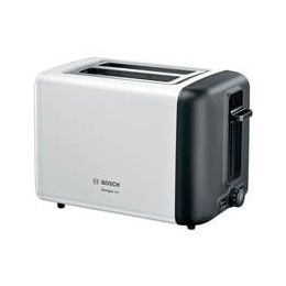 Bosch Kompakt-Toaster DesignLine TAT3P421DE wei&szlig;/schwarz, 970 Watt, f&uuml;r 2 Scheiben Toast