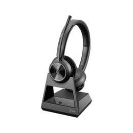 HP Poly Savi 7320 UC DECT, Headset schwarz, Stereo, USB-A, USB-C, Microsoft Teams zertifiziert