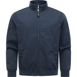 Outdoorjacke Ragwear "Outdoorjacke Crusien YOUMODO", Herren, Gr. L, blau (navy), Obermaterial: 65% Baumwolle CO. 35% Polyester PES. Obermaterial: Futter: 100% Baumwolle CO., gerade, hoch geschlossener Ausschnitt, Rippb&uuml;ndchen, Jacken Outdoorjacke, Leichte Jacke mit elastischen B&uuml;ndchen