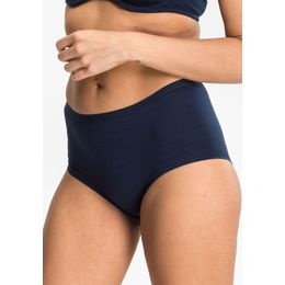 Panty Speidel "Cotton&More", Damen, Gr. 42, blau (blauberry), Single Jersey, Obermaterial: 56% Baumwolle, 34% Polyamid, 10% Elasthan, unifarben, Unterhosen Panty, bequem, basic, ohne Seitenn&auml;hte, Baumwollmix