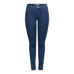 Skinny-fit-Jeans Only "ONLRAY REG WAIST SKINNY BOX DNM", Damen, Gr. XS, L&auml;nge 32, medium blau denim, Denim/Jeans, Obermaterial: 53% Viskose, 29% Baumwolle, 17% Polyester, 1% Elasthan, unifarben, skinny fit kn&ouml;chellang, Jeans