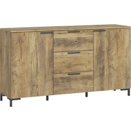 Kommode Home Affaire "Alternative", kastanie breslau, alpinwei&szlig;, B:150,4cm H:83,5cm T:40cm, Holzwerkstoff, Sideboards, Kommode, Breite 151 cm