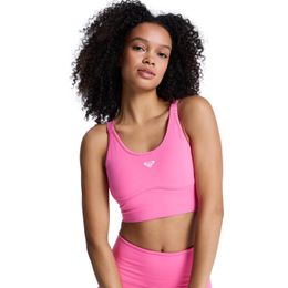 Sporttop Roxy "Heart Into It Attitude", Damen, Gr. XS, sangria sunset, Obermaterial: 75% recyceltem Microfaser, 25% Elasthan;, Tops Sporttop