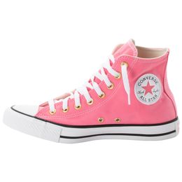 Sneaker Converse "CHUCK TAYLOR ALL STAR PEACHED CANVAS", Damen, Gr. 40, wei&szlig; (watermelon pink, wei&szlig;, gold), Textil, Schuhe Sneaker