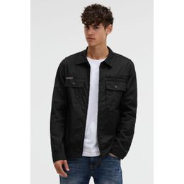 Outdoorjacke CAMP DAVID, Herren, Gr. M, schwarz, Popeline, Material: 100% Baumwolle, unifarben, regular fit kurz, eingesetzt 1-Knopf-Manschette, Jacken Outdoorjacke