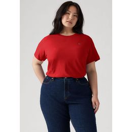 LEVI'S&reg; PLUS T-Shirt LEVI'S PLUS "THE PERFECT TEE", Damen, Gr. XXL (50/52), scarlet smile, Jersey, Obermaterial: 100% Baumwolle, figurumspielend normal, Rundhals, Shirts T-Shirt, Figur umspielend