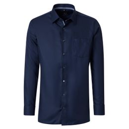 Businesshemd Venti "Venti Businesshemd uni", Herren, Gr. 47, Normalgr&ouml;&szlig;en, dunkelblau, 100% Baumwolle, unifarben, comfort fit, Hemden