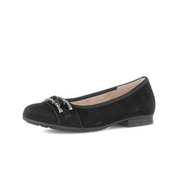 Ballerina Gabor "Eleganter Ballerina", Damen, Gr. 40,5, schwarz, Schuhe Ballerina