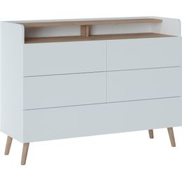 Kommode Home Affaire "Scandi", wei&szlig; alpin, jackson hickory, B:119,8cm H:90,1cm T:41,7cm, Holzwerkstoff, Sideboards, Kommode, H&ouml;he 102 cm
