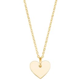 Kette mit Anh&auml;nger Amor "Herz", gold (gelbgoldfarben), Halsketten, Damen, Gelbgold 375, L: 45, Kette mit Anh&auml;nger