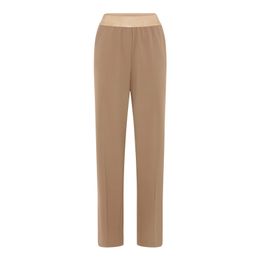 Jogginghose Brax "Style MAINE", Damen, Gr. 38L76, Langgr&ouml;&szlig;en, hellbraun, Web, 53% Polyester, 43% Schurwolle, 4% Elasthan, Hosen Jogginghose