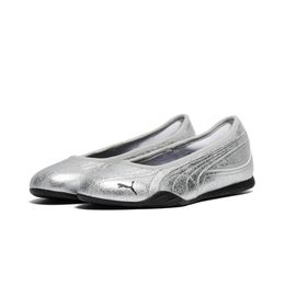 Ballerina Puma "Catch Metallic Whisper Ballerinas Damen", Damen, Gr. 37,5, silber schwarz metallic, Obermaterial: Synthetik, Textil; Futter: Textil; Innensohle: Textil; Laufsohle: Gummi, Schuhe Ballerina