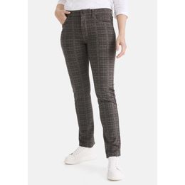 5-Pocket-Hose STOOKER WOMEN "Milano Jersey Print Magic Shape Fit Jeans", Damen, Gr. 36, L&auml;nge 30, braun (braun check), Twill, 67% Viskose, 27% Polyamid, 6% Elasthan, schmal lang, Hosen 5-Pocket-Hose, Casual Printed, Bedruckt Magic Shape Effekt f&uuml;r Damen