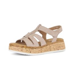 Gabor Damen Plateausandaletten "Plateau Sandale", Gr. 41beige, Schuhe