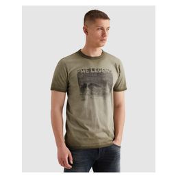 PME-Legend T-Shirt PME LEGEND "Scold dye artwork", Herren, Gr. 3XL, ivy gr&uuml;n, Jersey, Obermaterial: 100% Baumwolle, normal normal, Rundhals, Shirts T-Shirt, Fotodruck