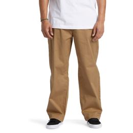 Funktionshose DC Shoes "Worker Baggy", Herren, Gr. 30(S) / L&auml;nge 32(M), L&auml;nge 34, beige (incense), [Hauptstoff] 99% Baumwolle, 1% Elastan, Hosen Funktionshose