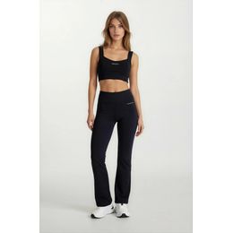 Leggings Freddy "SUPERFIT Leggins High Waist", Damen, Gr. L (40), N-Gr, schwarz, Obermaterial: 85% Polyester, 15% Elasthan, figurbetont, Hosen Leggings, mit Flair