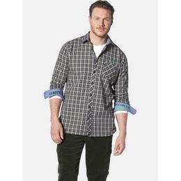 Langarmhemd Jan Vanderstorm "Hemd BJORNMAN", Herren, Gr. 3XL, weit, gr&uuml;n (gr&uuml;n kariert), Obermaterial: 100% Baumwolle CO., Hemden