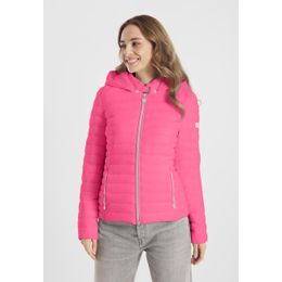 Frieda & Freddies New York Steppjacke FRIEDA & FREDDIES "Fake Down Jacket / Judy with Hood", Damen, Gr. 40, neonpink, 100% Polyamid, unifarben, ohne Ausschnitt, Jacken Steppjacke
