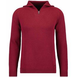 Troyer Ragman, Herren, Gr. 52, rot (himbeere, 068), Strick, 100% Baumwolle, hoch geschlossener Ausschnitt, Pullover Troyer
