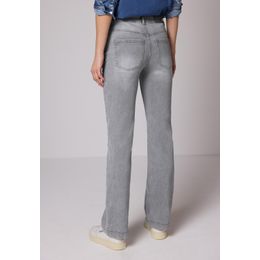 Slim-fit-Jeans Street One, Damen, Gr. 26, L&auml;nge 32, light grau washed, Web, 63% Baumwolle, 25% Polyester, 10% Viskose, 2% Elasthan, unifarben, lang, Jeans Slim-fit-Jeans, High Waist