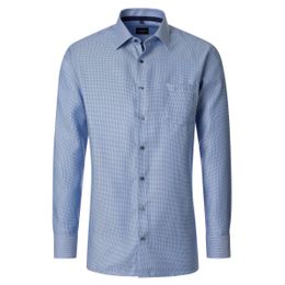 Businesshemd Venti "Venti Businesshemd uni", Herren, Gr. 47, Normalgr&ouml;&szlig;en, blau, 100% Baumwolle, unifarben, comfort fit, Hemden