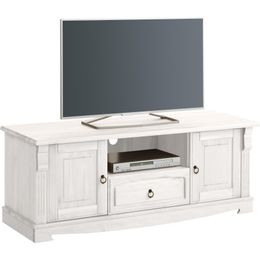 Lowboard OTTO HOME "Anna", wei&szlig;, B:140cm H:50cm T:44cm, Sideboards, Lowboard, TV-Board, Breite 140 cm, 2 T&uuml;ren, 1 Schublade, Massivholz, FSC