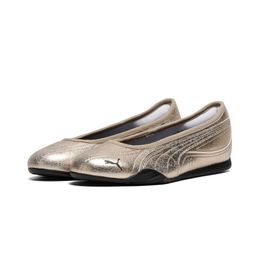 Ballerina Puma "Catch Metallic Whisper Ballerinas Damen", Damen, Gr. 37,5, gold schwarz, Obermaterial: Synthetik, Textil. Futter: Textil. Innensohle: Textil. Laufsohle: Gummi, Schuhe Ballerina
