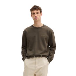 Marc O'Polo Sweatshirt MARC O'POLO "mit Logoprint auf dem R&uuml;cken", Herren, Gr. M, schwarz nickle, Obermaterial: 100% Baumwolle, unifarben, regular fit, Rundhals, Sweatshirts Sweatshirt