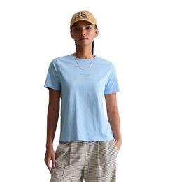 Marc O'Polo T-Shirt MARC O'POLO DENIM, Damen, Gr. L, blau dusk, Jersey, Obermaterial: 100% Baumwolle, regular fit normal, Rundhals, Shirts T-Shirt, regular fit aus Organic Cotton