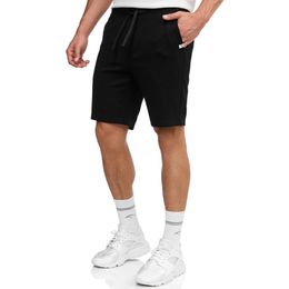 Shorts INDICODE "INCowell Shorts Plain", Herren, Gr. M, N-Gr, schwarz, Web, Obermaterial: 62% Polyester, 33% Viskose, 5% Elasthan, unifarben, regular fit kniefrei, Hosen Shorts