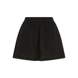 Shorts BOSS Orange "Tallan Premium Damenmode", Damen, Gr. 46, N-Gr, schwarz 001, Leinenmischung, Obermaterial: 53% Leinen, 47% Viskose, unifarben, kurz, Hosen Shorts, aus einem Leinen-Mix