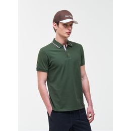 Poloshirt COLMAR "MENS KNITTED SHIRT", Herren, Gr. XXL, khaki, Piqu&eacute;, Obermaterial: 100% Baumwolle, unifarben, regular fit h&uuml;ftbedeckend, hoch geschlossener Ausschnitt, angesetztes B&uuml;ndchen, Shirts, aus Baumwolle, verdeckte Knopfleiste, regular fit