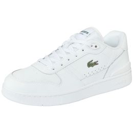 Sneaker Lacoste "Lacoste T-CLIP", Herren, Gr. 45, wht, wht, Leder, Schuhe Sneaker