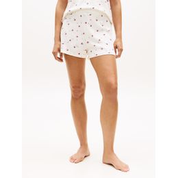 Shorts, Damen, Gr. M (38), N-Gr, wei&szlig;, Web, Obermaterial: 57% Baumwolle, 38% Modal, 5% Elasthan, Tommy Hilfiger Underwear, gebl&uuml;mt, Basic, regular fit kurz, Hosen Shorts, Regular fit mit elastischem Bund