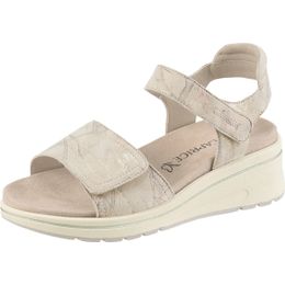 Caprice Damen Sandalette mit waschbarer Innensohle beige-gemustert, Gr&ouml;&szlig;e 37