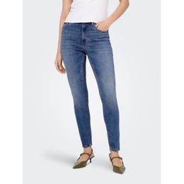 Skinny-fit-Jeans Only "ONLMILA HW SK ANK DNM BJ13994 NOOS", Damen, Gr. 31, L&auml;nge 32, medium blau denim, Denim/Jeans, Obermaterial: 94% Baumwolle, 4% Polyester, 2% Elasthan, unifarben, skinny fit kn&ouml;chelfrei, Jeans Skinny-fit-Jeans, Baumwollmischung, skinny fit