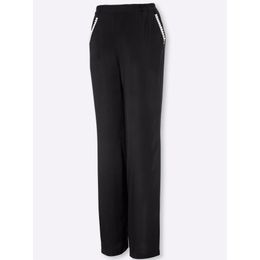 Schlupfhose Classic Basics, Damen, Gr. 21, Kurzgr&ouml;&szlig;en, schwarz, 100% Viskose, unifarben, lang, Hosen Schlupfhose