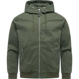 Outdoorjacke Ragwear "Stewie Twill YOUMODO", Herren, Gr. L (52), olivgr&uuml;n, Twill, Obermaterial: 100% Polyester; Futter: 100% Polyester, gerade h&uuml;ftbedeckend, hoch geschlossener Ausschnitt, &Auml;rmel ohne &Auml;rmelschlitz Rippstrickb&uuml;ndchen, Jacken Outdoorjacke, stylische Herren &Uuml;bergangsjacke mit gro&szlig;er Kapuze