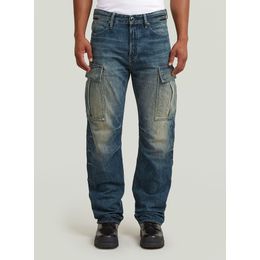 G-Star Raw Regular-fit-Jeans G-STAR "Contor Regular Cargo Jeans", Herren, Gr. 35, L&auml;nge 32, antique faded blauschist, Obermaterial: 75% Baumwolle, 25% Baumwolle, Jeans