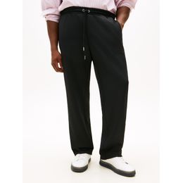 Tommy Hilfiger Big & Tall Stoffhose "BT-MODERN ATH TRACKPANTS", Herren, Gr. 3XL, N-Gr, schwarz, Web, Obermaterial: 95% Polyester, 5% Elasthan, TOMMY HILFIGER BIG & TALL, lang, Hosen Stoffhose, elastischer Bund mit Tunnelzug, Gro&szlig;e Gr&ouml;&szlig;en