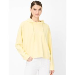 Sweatshirt Brax "Style BECA L", Damen, Gr. 46, gelb, 70% Viskose, 25% Polyester, 5% Elasthan, Sweatshirts Sweatshirt
