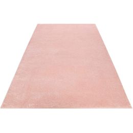 Teppich Esprit "Campus ESP-0035" Gr. 2, rosa (ros&eacute;), B:80cm H:17mm L:150cm, Kunstfaser, Teppiche, Teppich, sehr flauschiger, dichter Flor, robust, Wohnzimmer, Schlafzimmer, uni