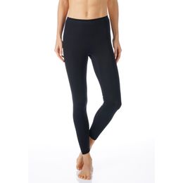 Leggings Mey "Noblesse", Damen, Gr. 48, N-Gr, schwarz, Feinripp, Obermaterial: 100% Baumwolle, eng lang, Hosen Leggings, Ohne auftragende Seitenn&auml;hte