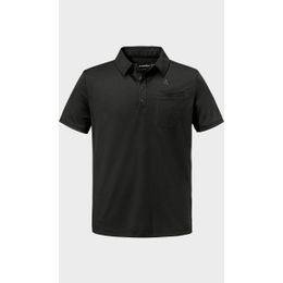 Sch&ouml;ffel Poloshirt SCH&Ouml;FFEL "Polo Shirt Ramseck M", Herren, Gr. 54, 9990, schwarz, Oberstoff: 77% Polyester, 18% Lyocell, 5% Elasthan, V-Ausschnitt, Shirts Poloshirt